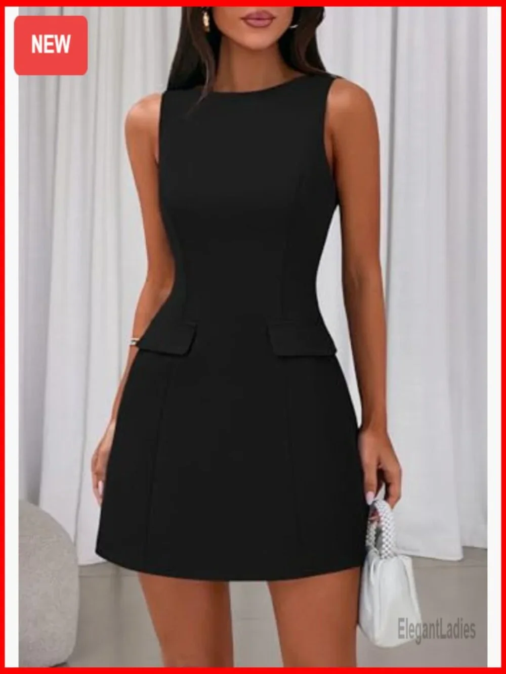 Dresses | Sleeveless Boat Neck Bodycon Aline Mini Dress Work Office ...